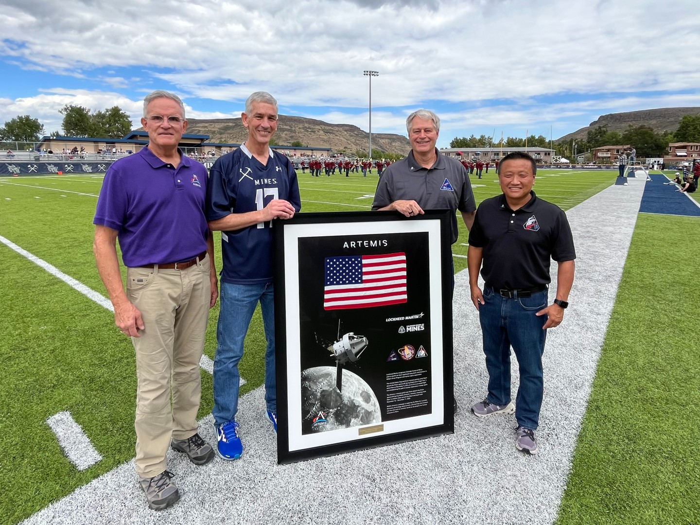 Mines honored with flown space memento from Lockheed Martin Orion ...